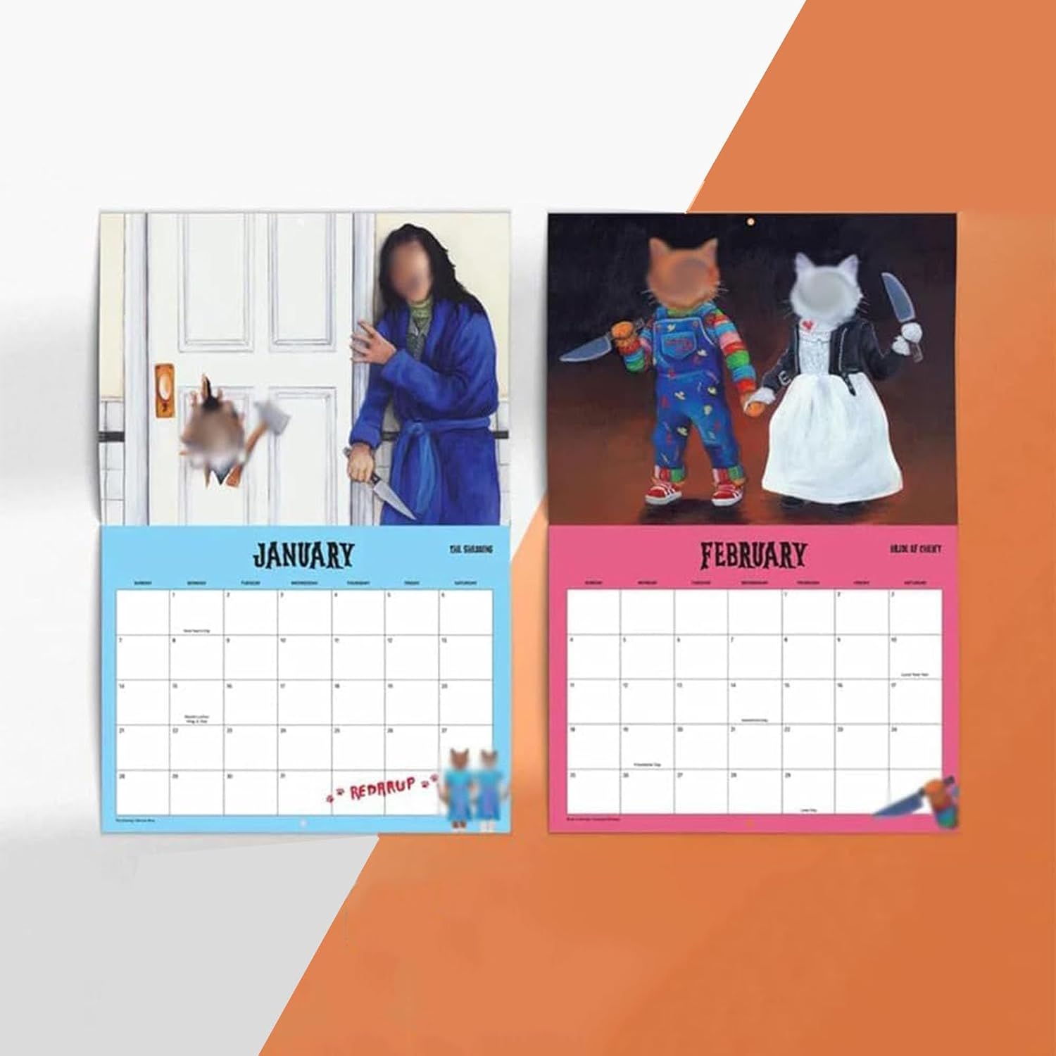 Scaredy Cats Calendario mensual 2024, calendario mensual de pared ...