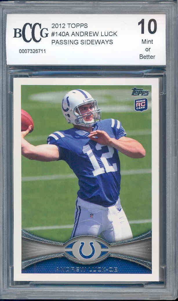 Amazon.com: 2012 topps #140a ANDREW LUCK Rc rookie card BGS BCCG 10 ...
