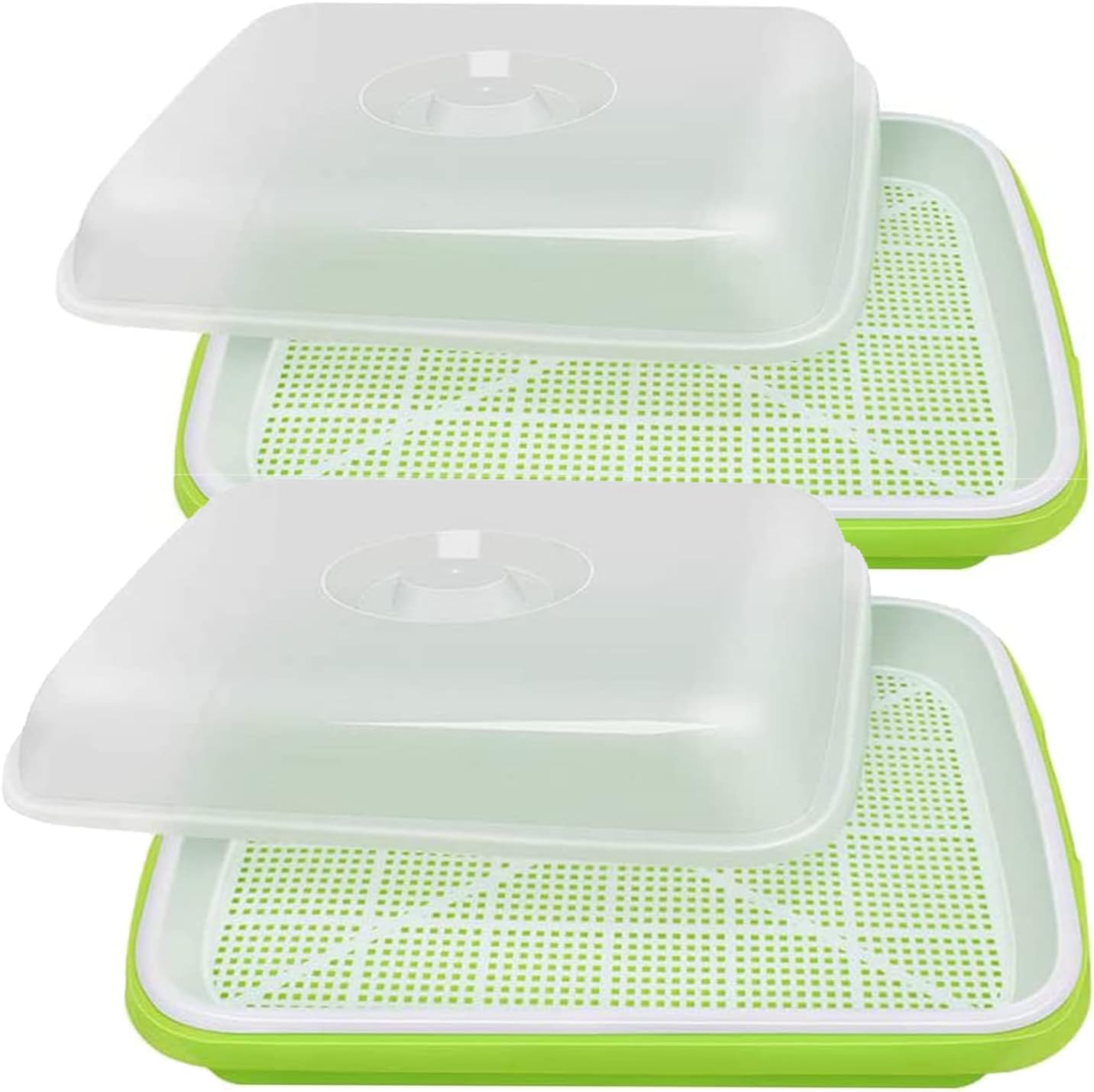 Amazon.com : ZUCKBOX Seed Sprouter Trays, Microgreens Growing Trays ...