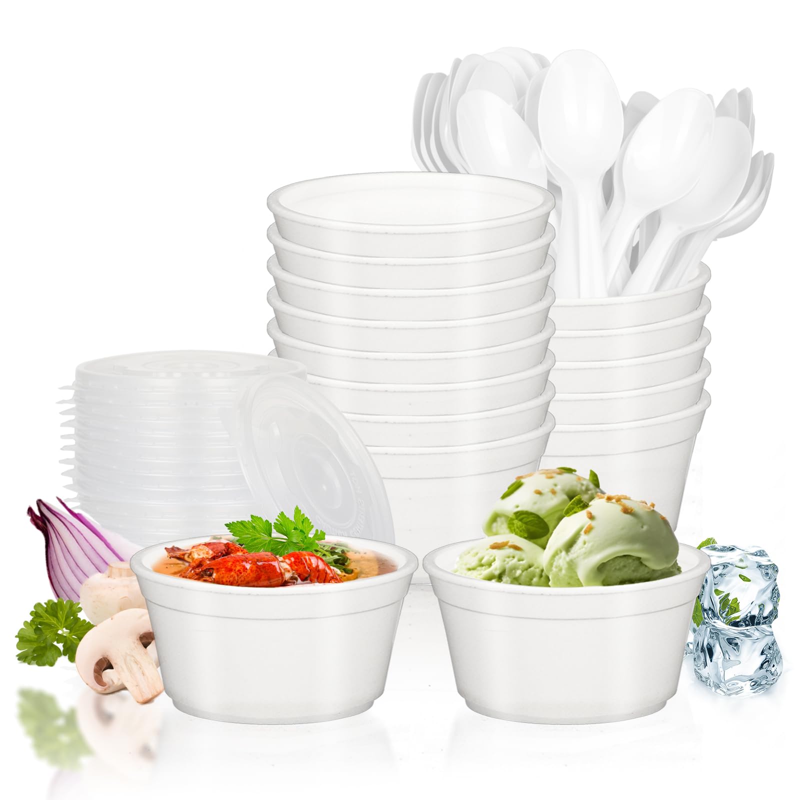 Styrofoam Take Out Bowls With Lids