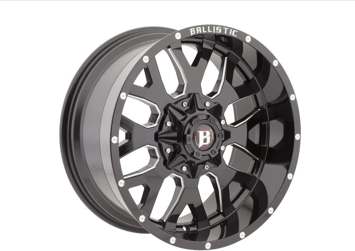 Amazon.com: Ballistic 853 Tank 18x9 5x139.7/5x150 -12mm Black/Milled ...
