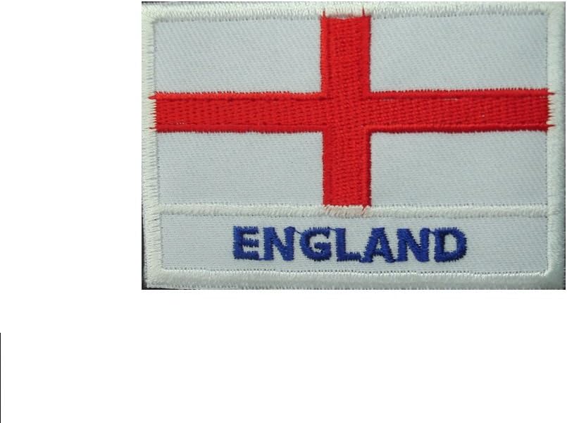 Lot of 2 ENGLAND Flag Iron On Patch Applique Motif Country English ...