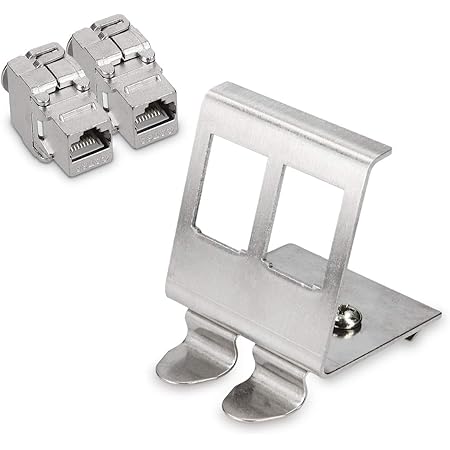 kwmobile Keystone Module Jacks - 2x CAT6A Shielded Keystone Jack RJ45 ...