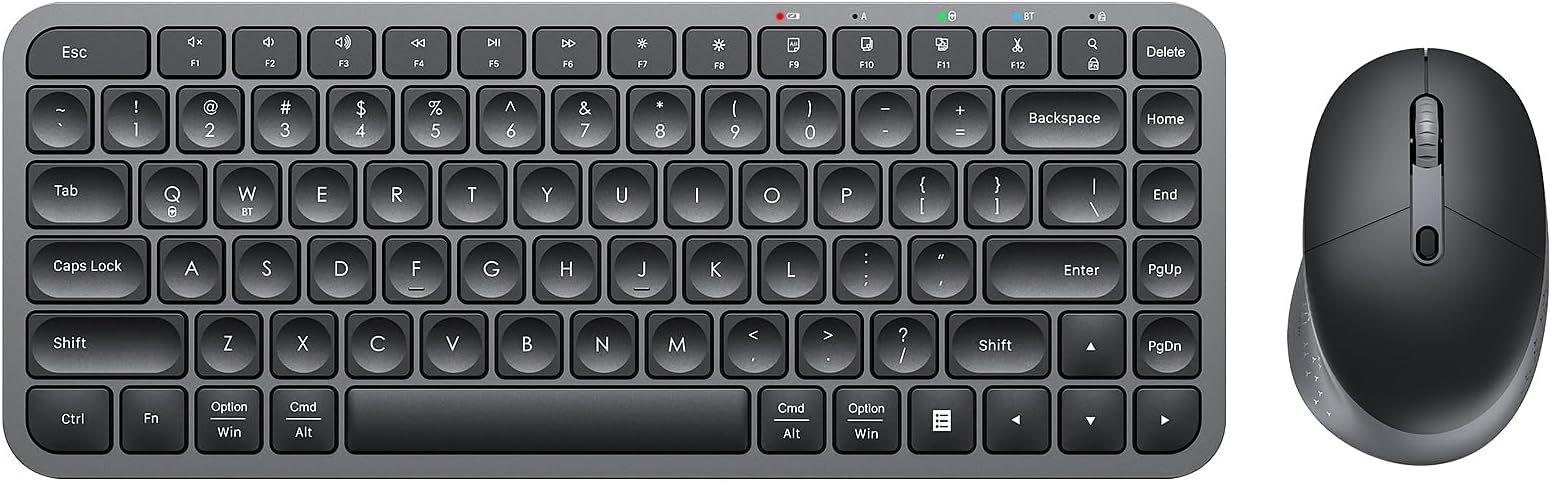 Amazon.com: Logitech Slim Bluetooth Combo, Wireless Keyboard and Mouse ...