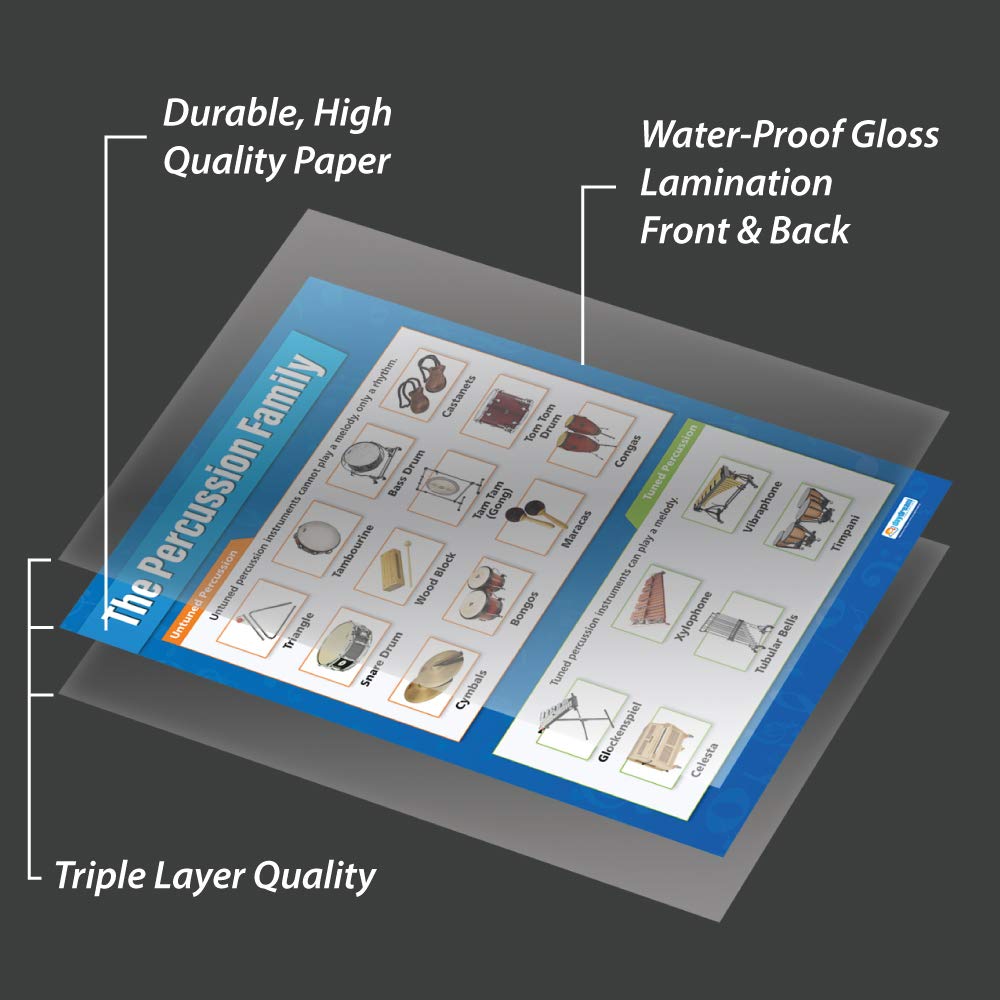 Percussion Instruments | Music Posters | Laminated Gloss Paper ...