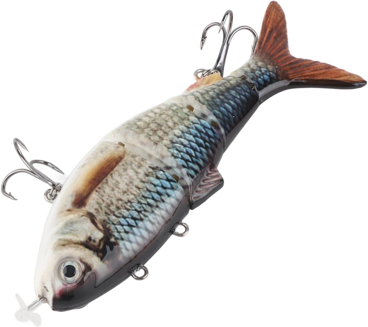 Amazon | ロボットスイミングルアー、ロボットスイミングフィッシング電動ルアー、USB充電式LEDライトワブラー4セグメントジョイント ...