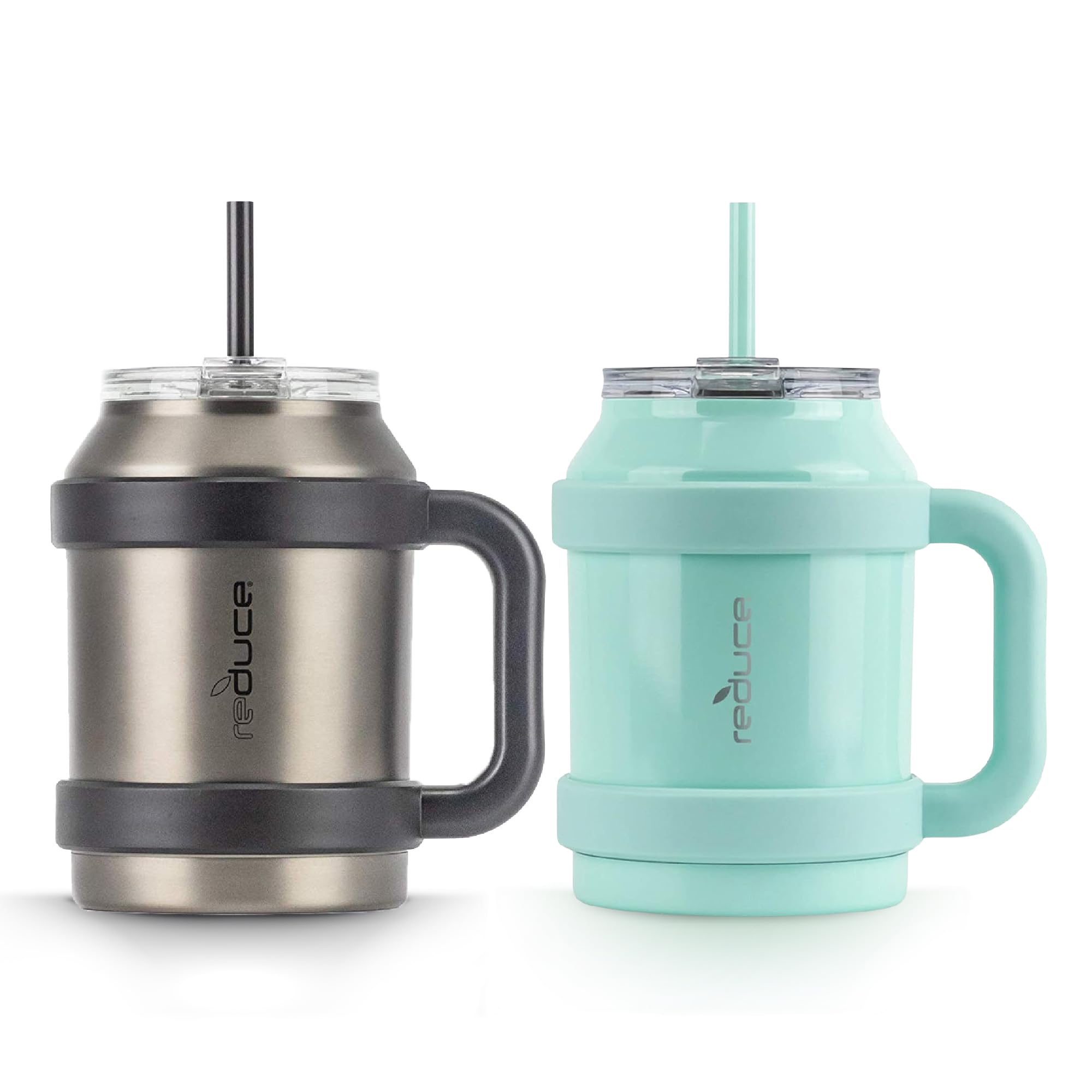 Amazon.com | REDUCE 50 oz Mug Tumbler with Handle and Straw, 2 Pack ...