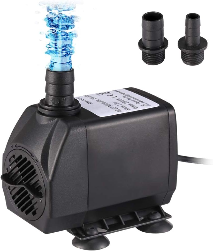 Homvik 2500L/H 45W Submersible Water Pump for Fountain Aquarium Pond ...