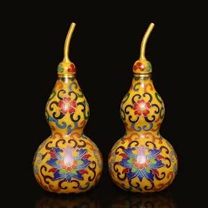 Amazon.com: Julrybox Brass Gourd Feng Shui Wu Lou Sculpture Chinese ...