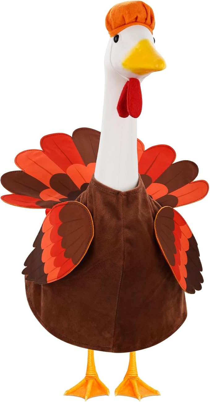 Amazon.com: Aymolas Thanksgiving Turkey Goose Outfit Porch Goose ...