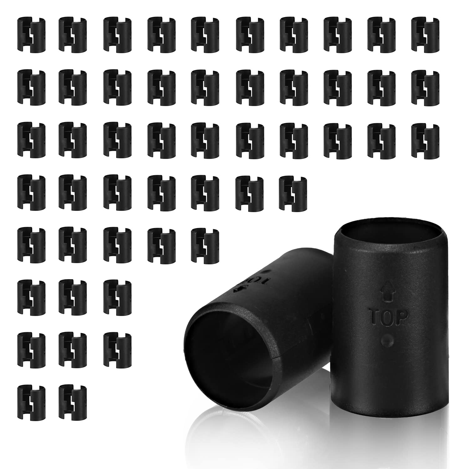 Amazon.com: Jamiikury 50 Pairs Wire Shelf Clips, Black Shelf Lock Clips ...