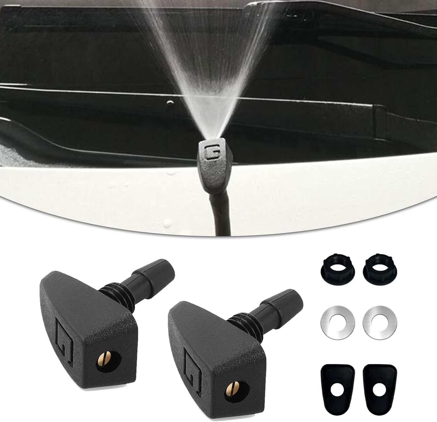 Amazon.com: MLAHUIER 2PCS Car Wiper Nozzle, Automotive Windshield ...