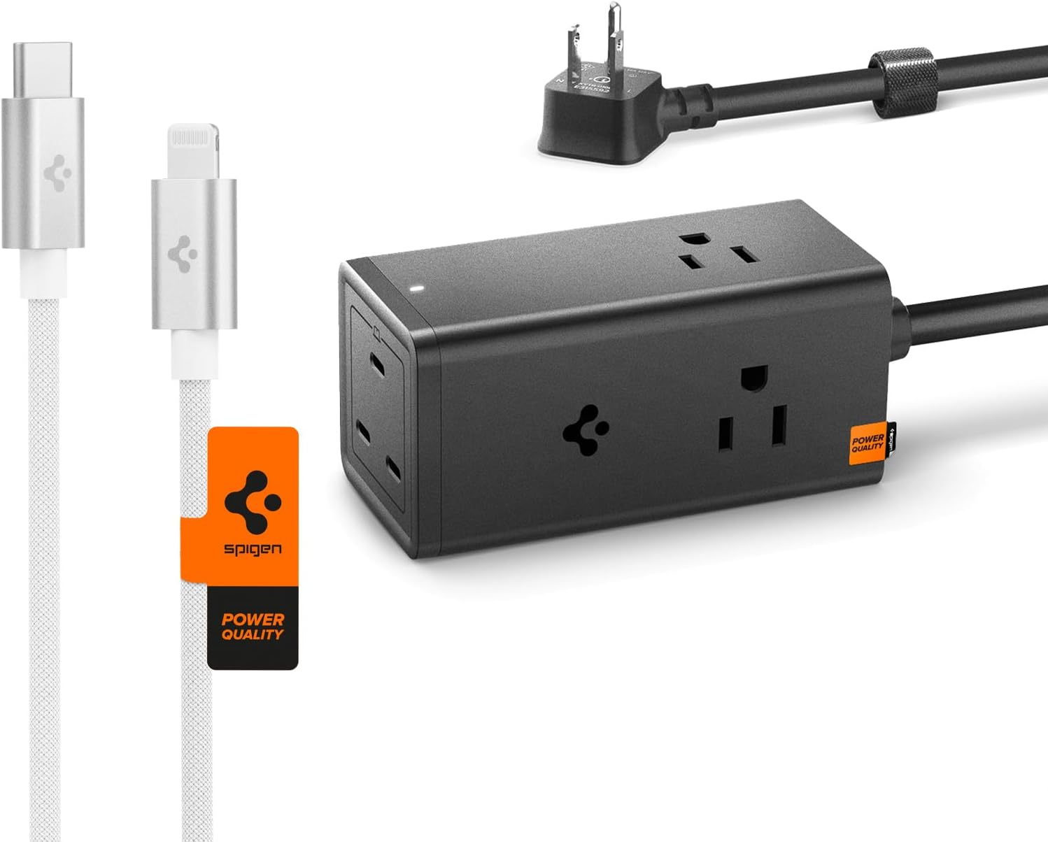 Amazon.com: Spigen ArcDock GaN 3.0 703 70W 6-in-1 USB C Power Strip ...