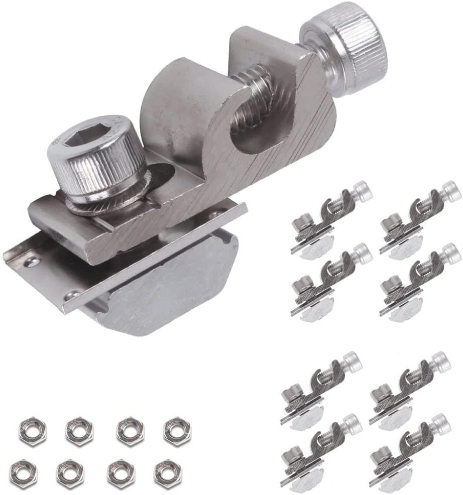 8Sets Solar Panel Photovoltaic Bolt-On Coupling Earthing Ground Lug ...