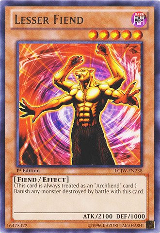 Amazon.com: YU-GI-OH! - Lesser Fiend (LCJW-EN238) - Legendary ...