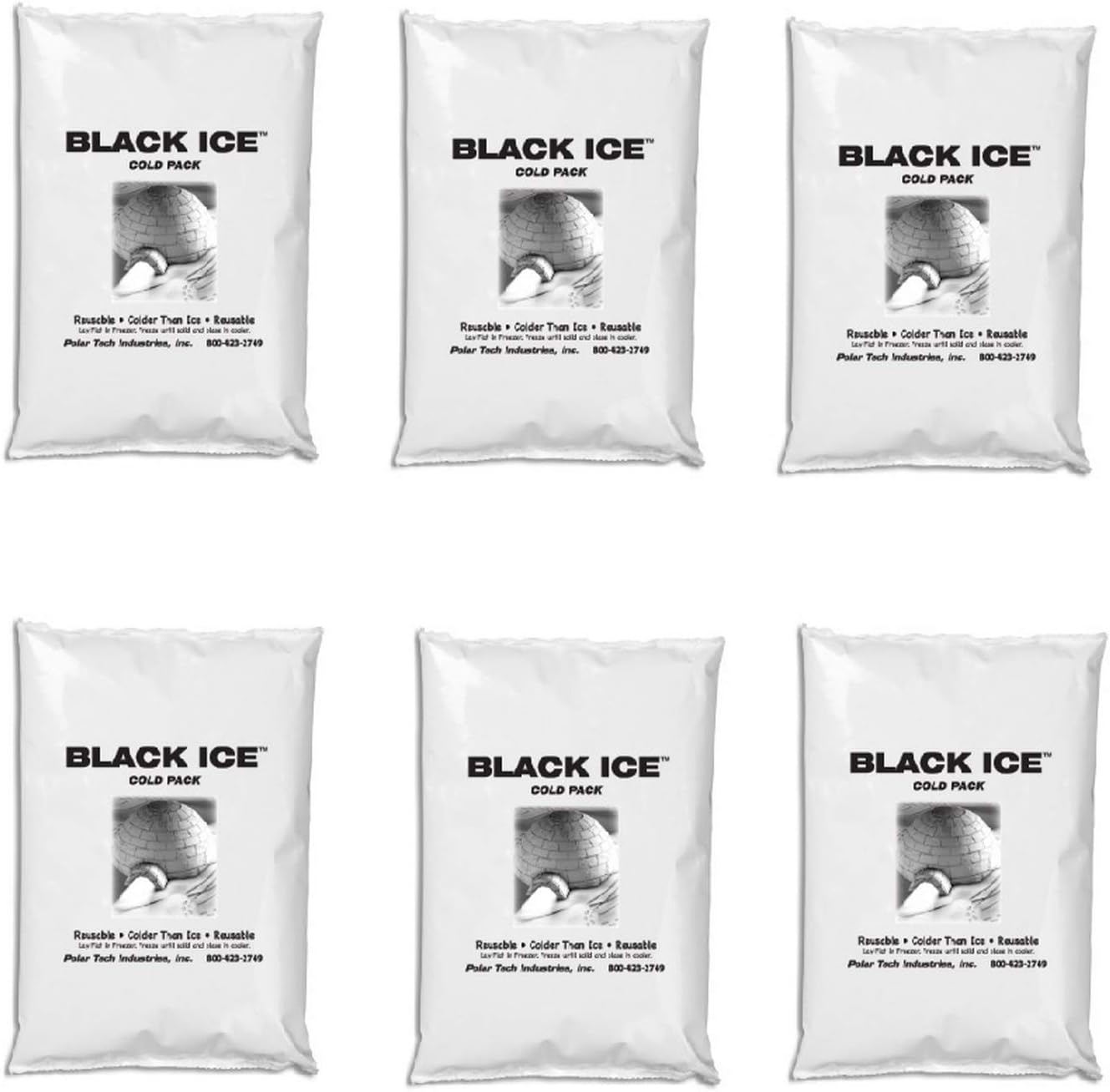 Amazon.com : Black Ice Cold Pack, 6 Oz (6) : Sports & Outdoors