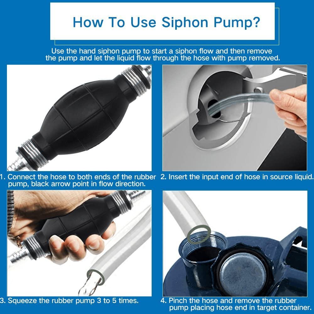 Snapklik.com : Gasoline Siphon Hose Pump, Hand Fuel Transfer Pump ...