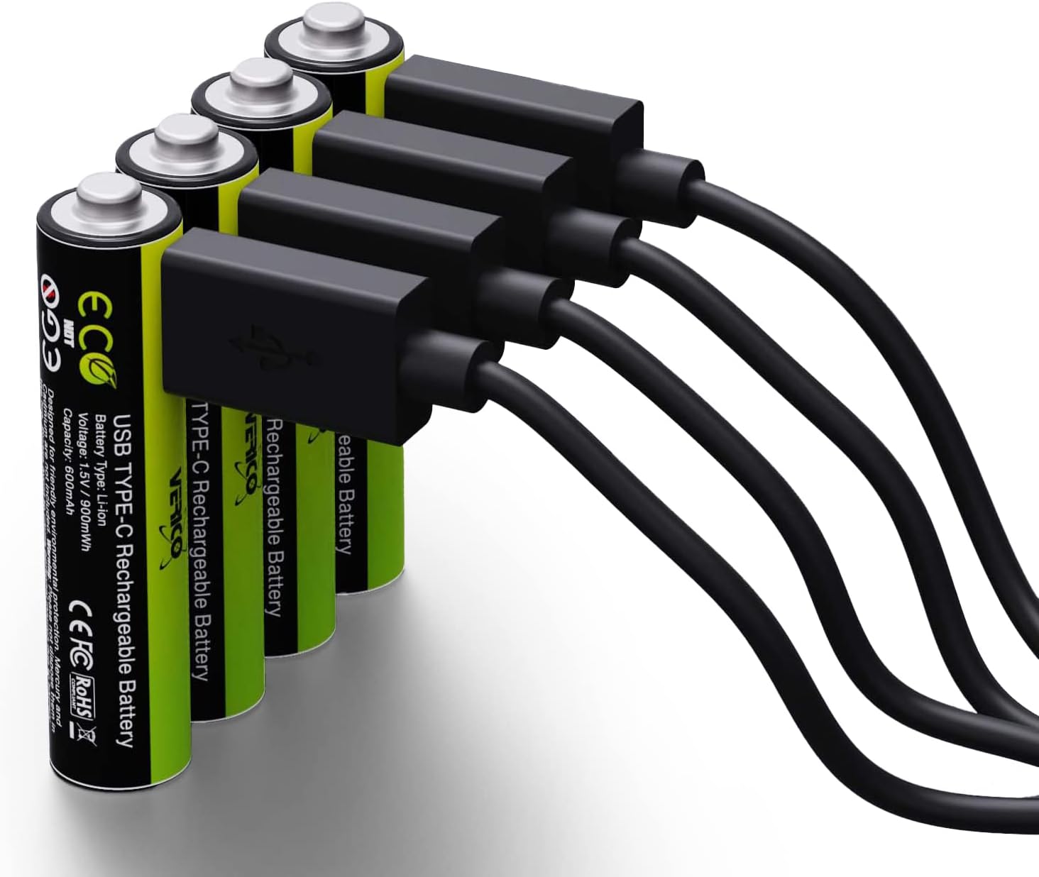 VERICO LoopEnergy AAA 900, wiederaufladbare USB-C Batterie AAA 1,5V ...