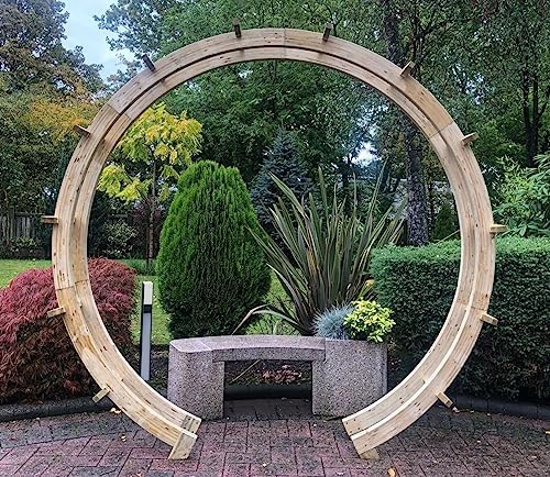 Moon Gate Flower Circle Wood Garden Circular Arch Archway : Amazon.co ...