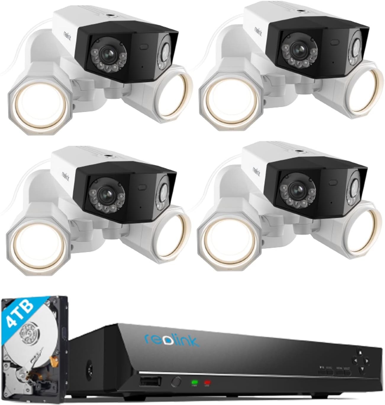 Amazon.com : REOLINK 4K PoE Security Camera System, 4X Duo Floodlight ...