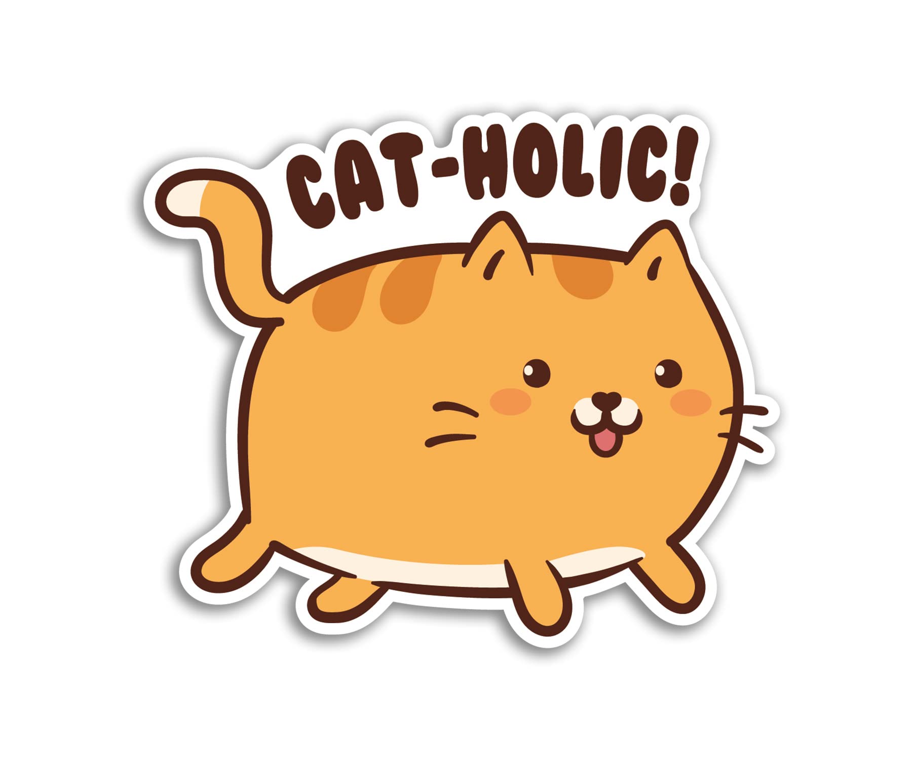 2 X 10cm Cat Holic Stickers Cat Addict Kitten Animals | Desertcart Thailand