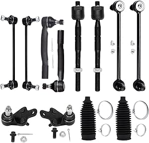 Amazon.com: ECCPP - 12PCS Front Lower Ball Joint Outer Inner Tie Rod ...