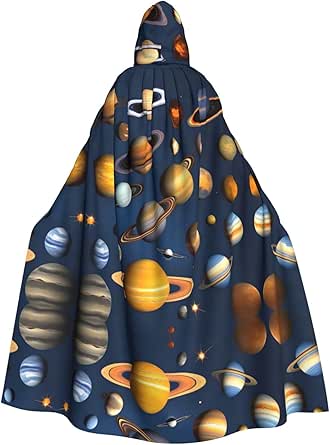 Amazon.com: Solar System Planets Halloween Adult Hooded Cape, Hooded ...