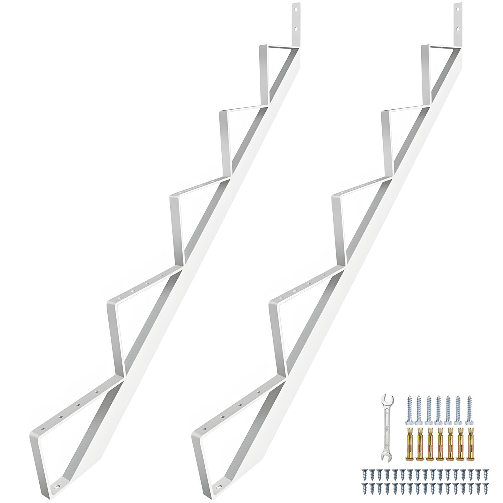 Steel Stair Stringer 5 Step, Metal Stair Stringers for Deck Height 42 ...
