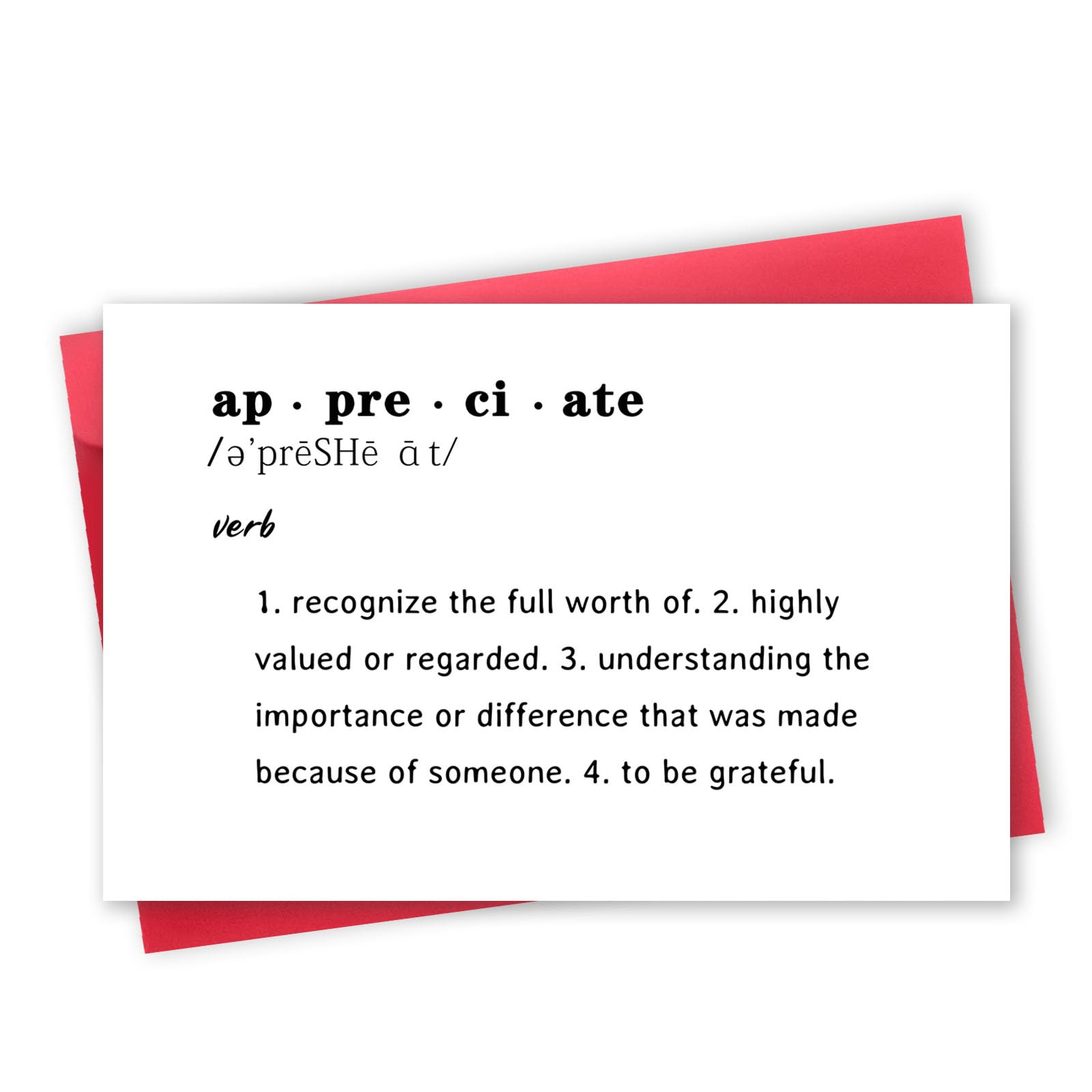 Snapklik.com : Zyulin Lovely Appreciate Definition Cards For Him Her