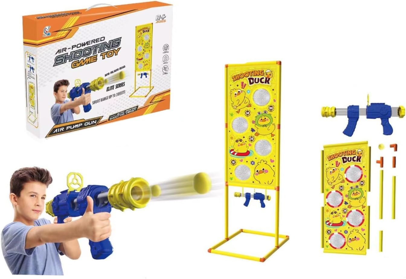 YSAMAX Shooting Game Toy, Air Pump Gun, Shooting Duck, Shoot Range up ...