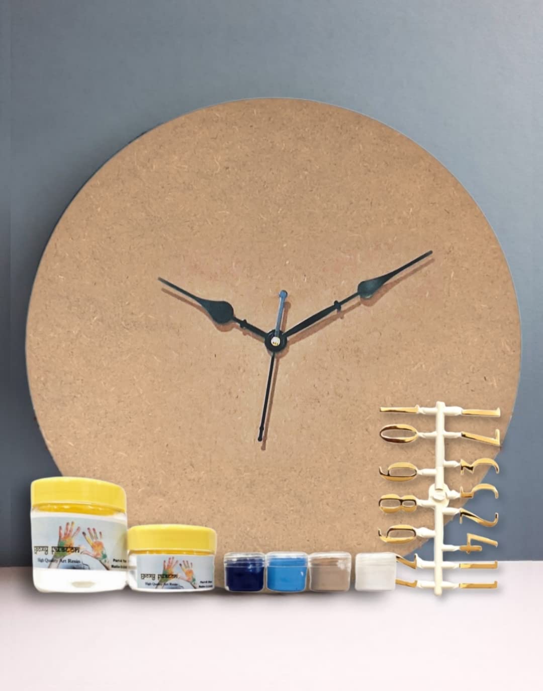 Buy Epoxy Fusion 12'inch Resin Wall Clock DIY kit (4.6mm), Resin Clock ...