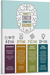 Amazon.com: Piaget's Cognitive Development Stages Poster (2 ...