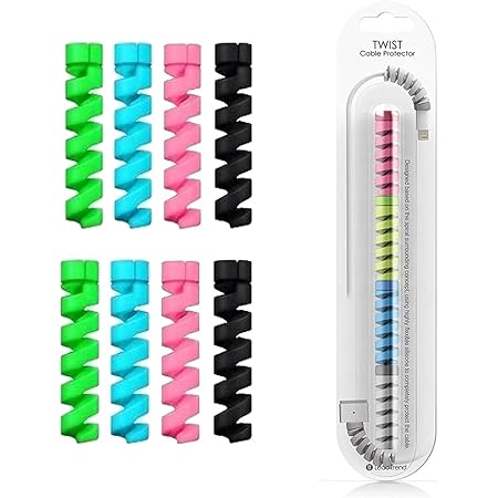 Redclip 8 Pieces Multipurpose USB Cable Protector, Spiral Cable ...