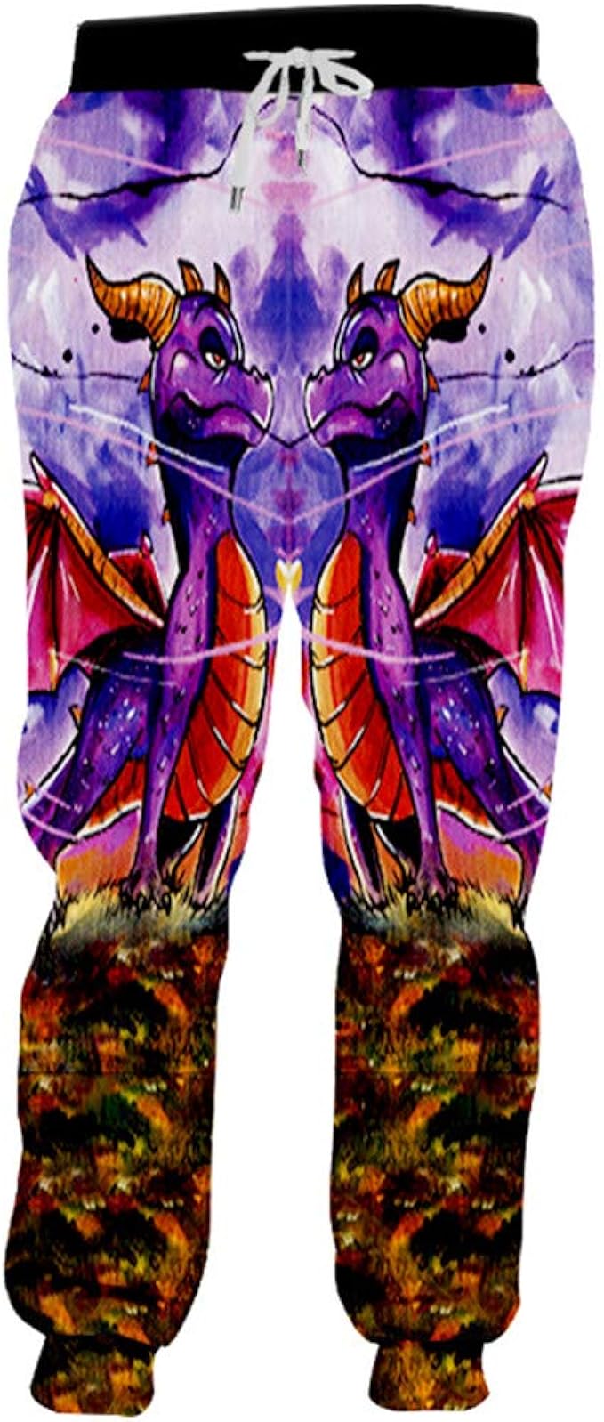 Colored Cartoon Animal Sweatpants 3D Full Printed Wing Dragon Large ...