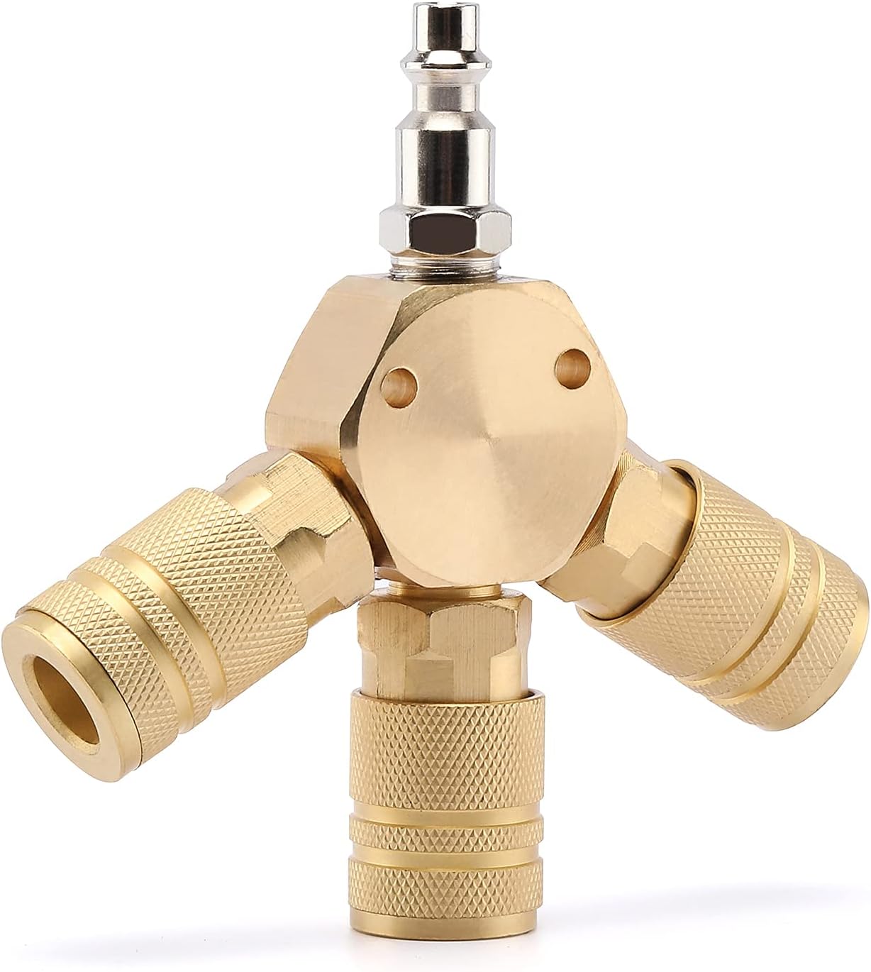 AIRTOON Air Splitter, 1/4 Inch NPT 3-Way Air Manifold with 3 Pieces ...