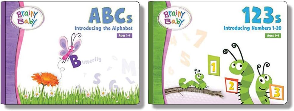 Amazon.com: Brainy Baby ABCs and 123s Board Books: Exploring The ...