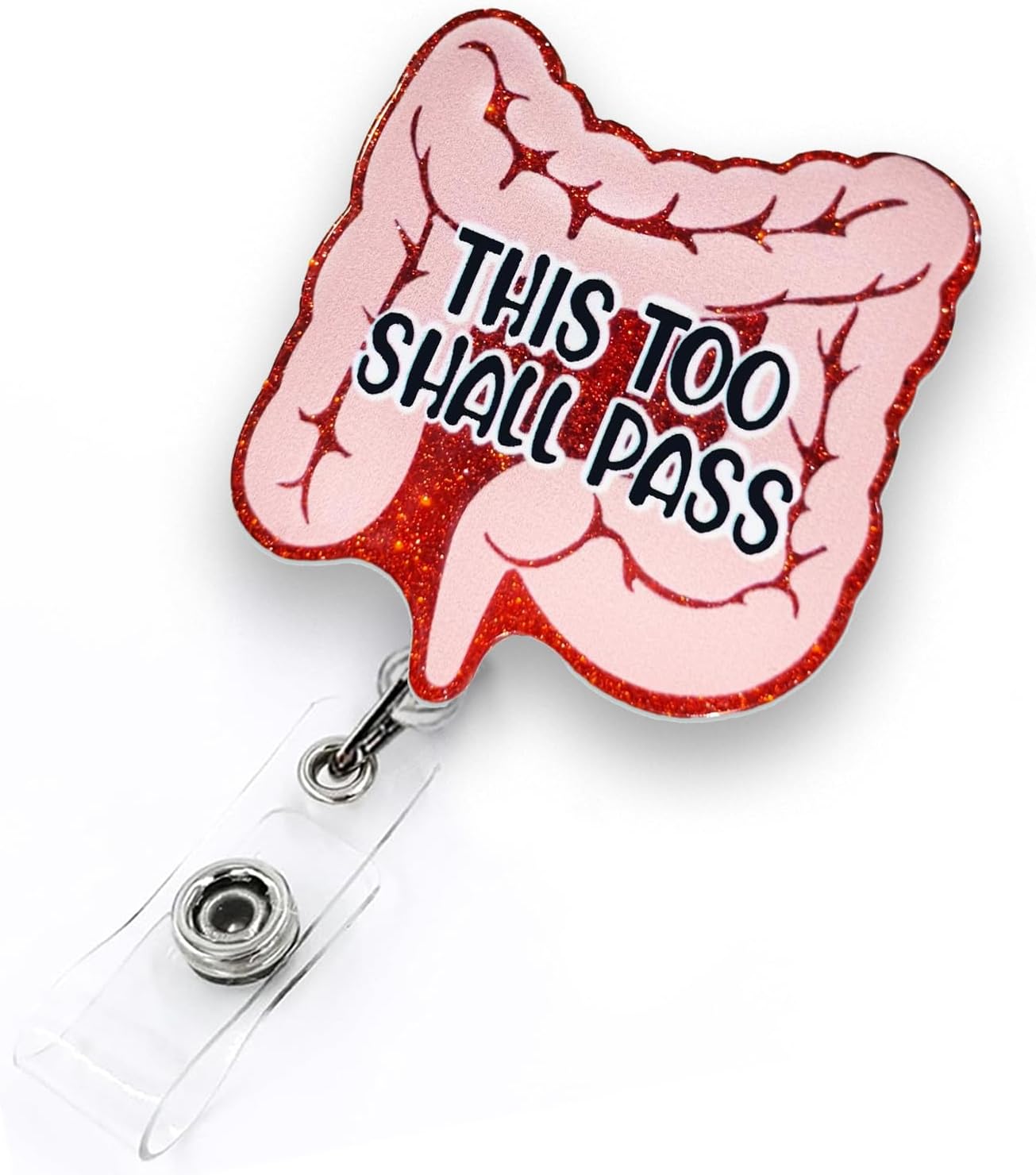 Amazon.com : This Too Shall Pass Badge Reel Retractable for GI Nurse ...