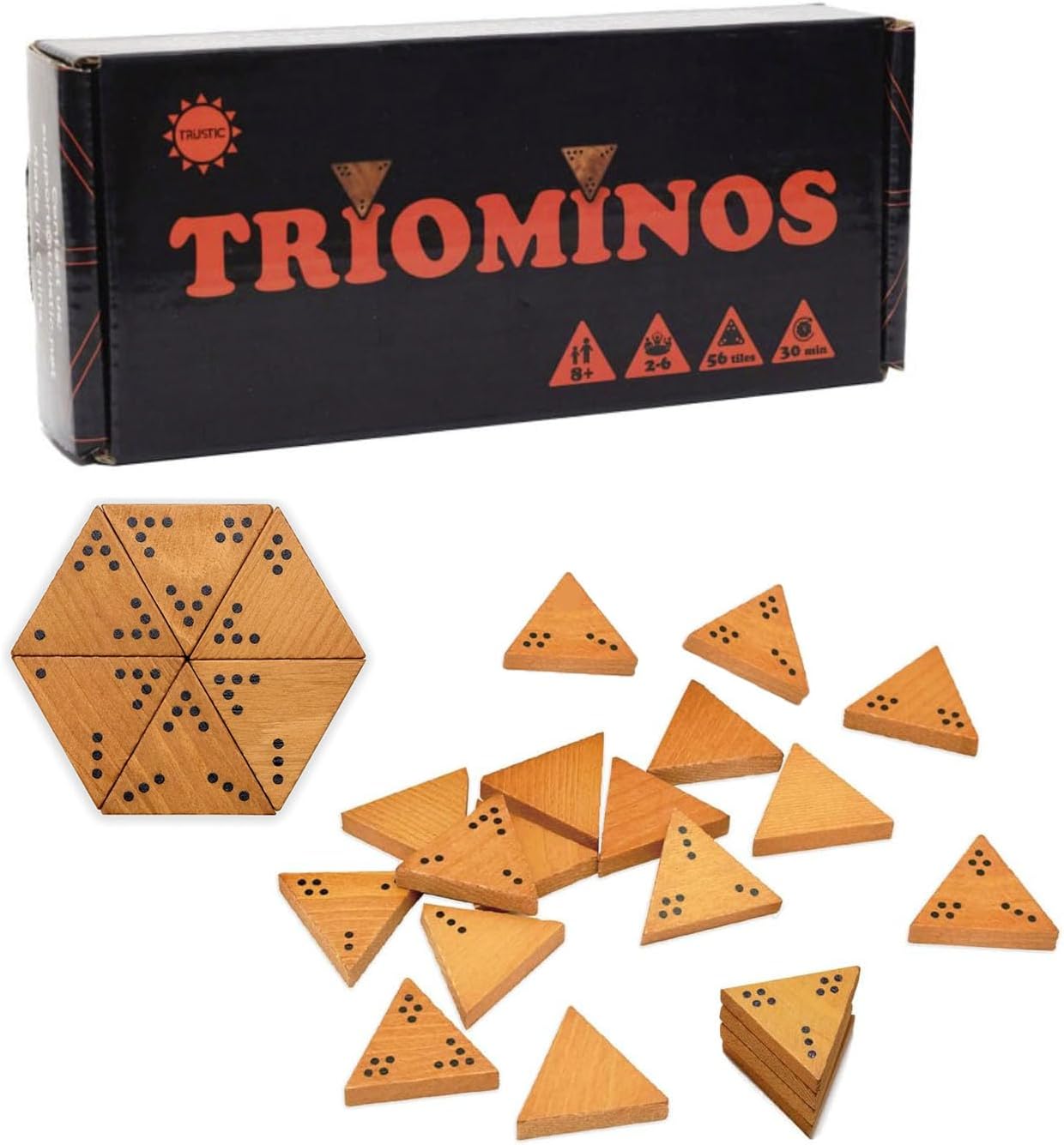 Amazon.com: Triominos - Strategy and Puzzle Board Game, Wooden ...