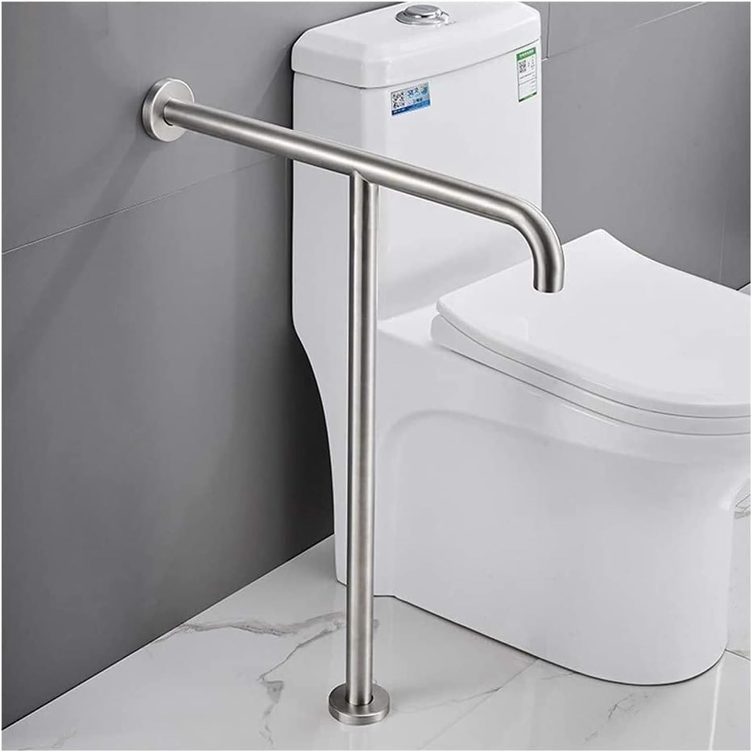 Wall Mounted Toilet Grab Bar Floor 2x Safety Grab Bar Foldable Toilet