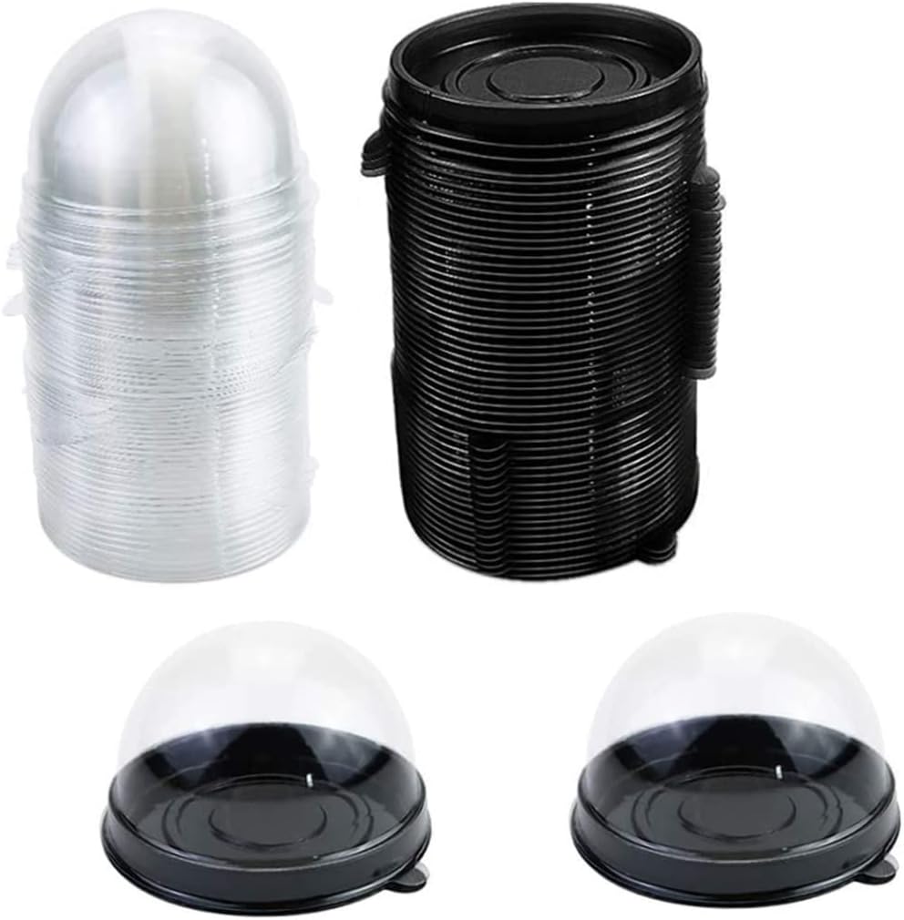 Amazon.com: Mini Cake Containers with Lids, 50pcs 2.8inch Clear Plastic ...