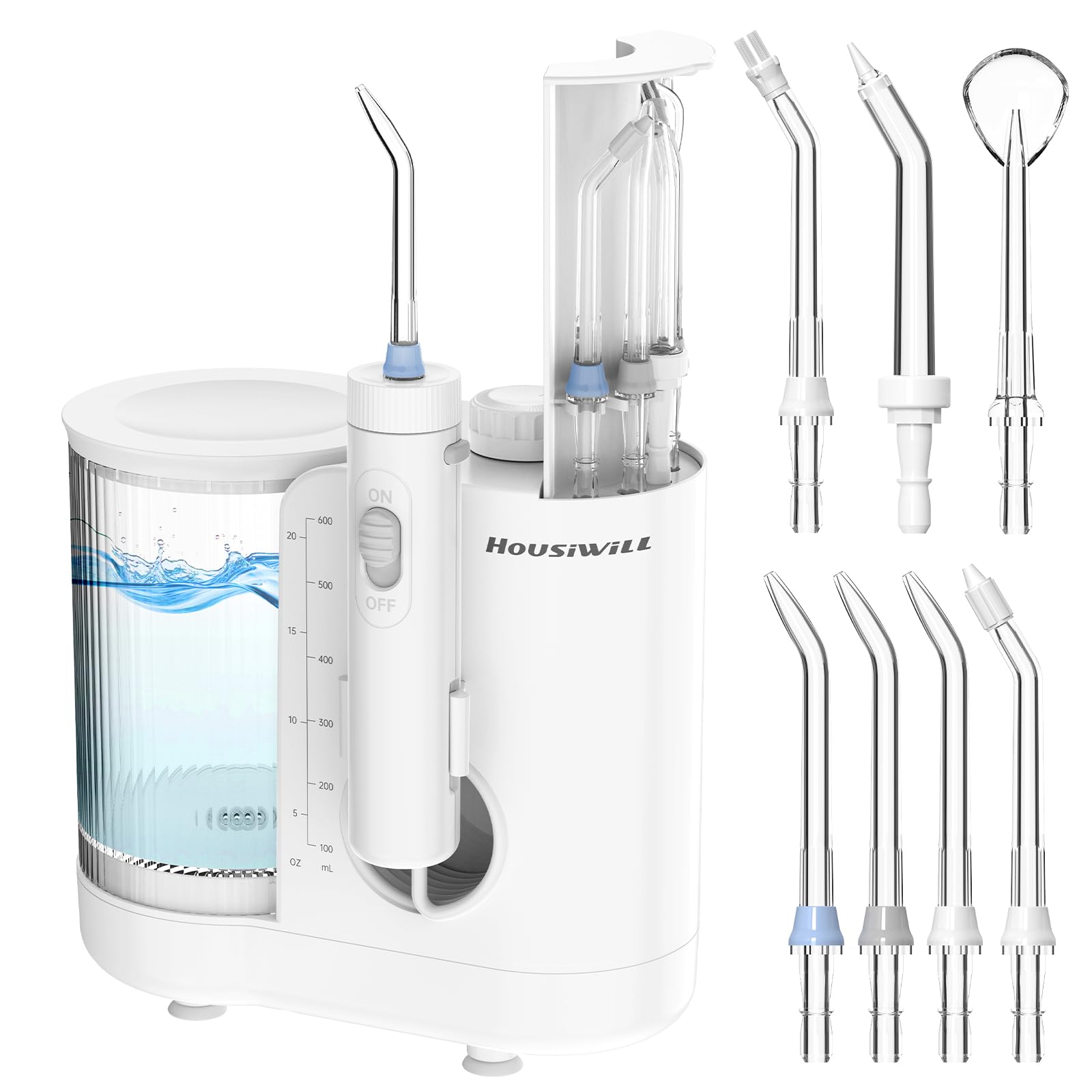 Amazon.com: Housiwill Water Flosser, 600ml Water Flossers for Teeth ...