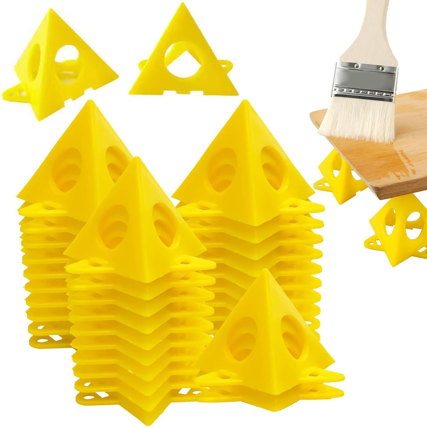 20 Pack Art Supply Yellow Pyramid Stands Painter's Painting Stands ...