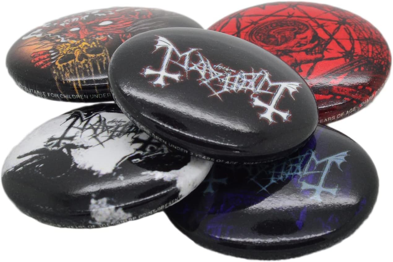 Amazon.com: Mayhem 5 button badge pack : Clothing, Shoes & Jewelry