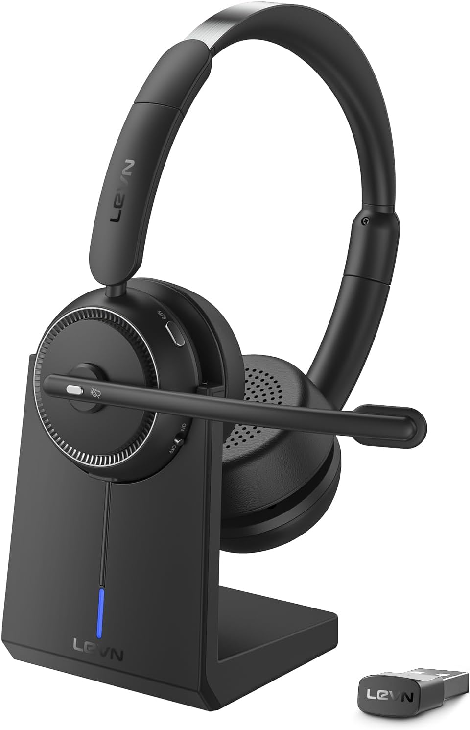 Amazon.com: JIAMQISHI Wireless Headset with AI Noise Cancelling ...