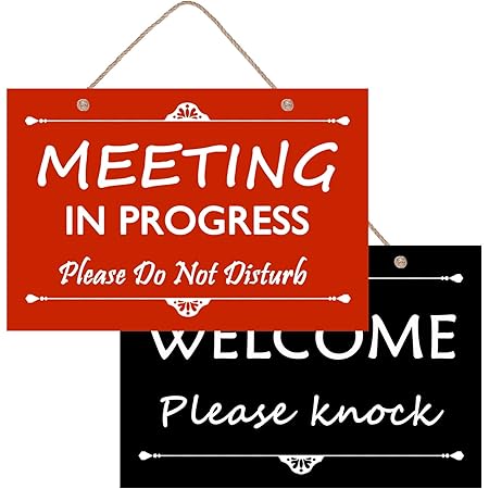 Amazon.com : Putuo Decor Meeting in Progress Please Do Not Disturb Door ...