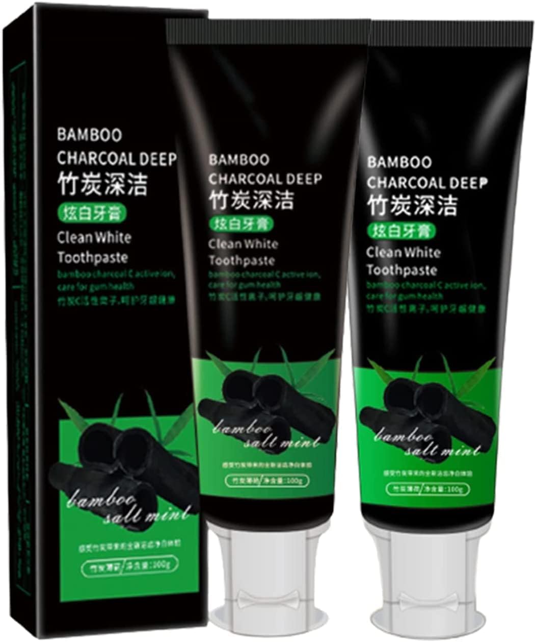 Amazon.com: Yanjiayi Bamboo Charcoal Deep Toothpaste,Activated Carbon Deep Clean White ...
