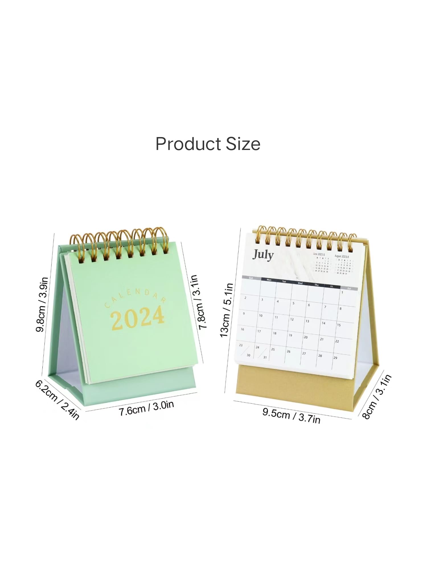 Snapklik.com : 2023-2024 Mini Desk Calendar, Portable Small Desktop ...