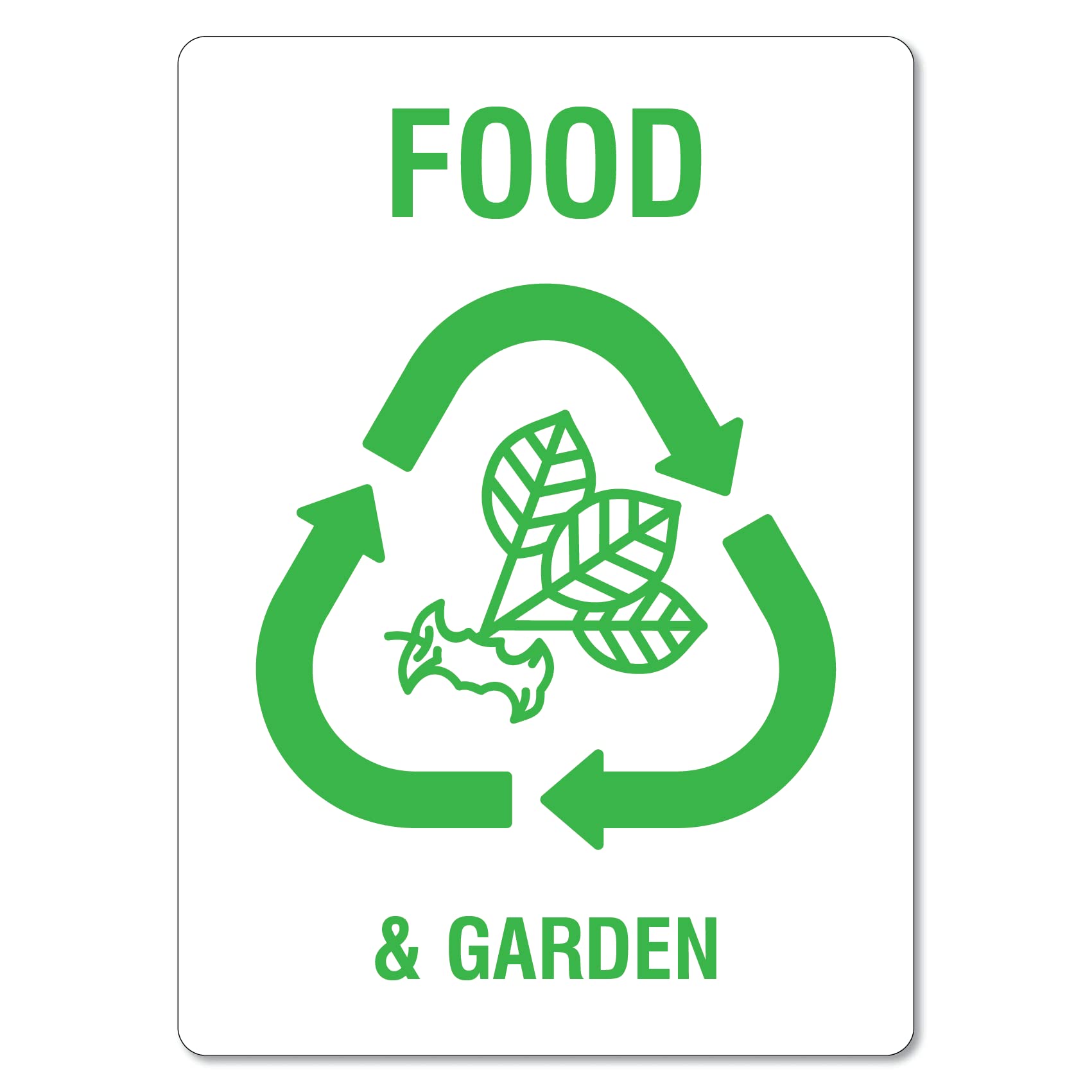 Amazon.com: Organic Waste Sign – Food & Garden Hygiene Signs Rubbish ...