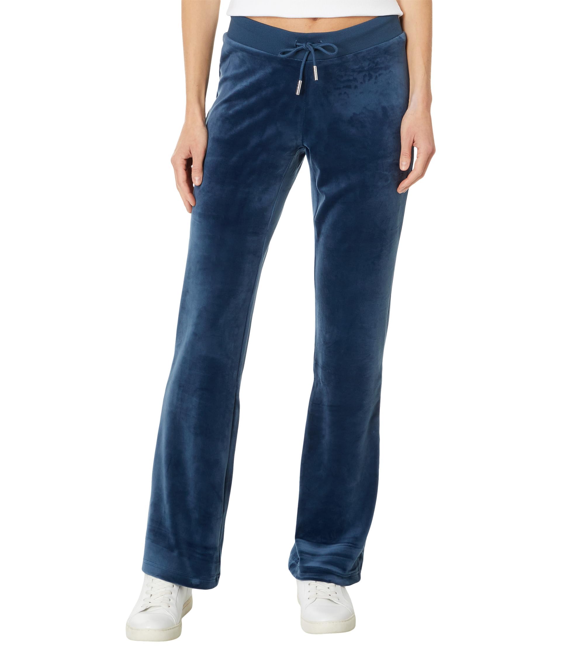 Juicy Couture Womens, Solid Rib Waist Velour Pant W/Drawcord, Midnight Sea, Large, 32 at Amazon ...
