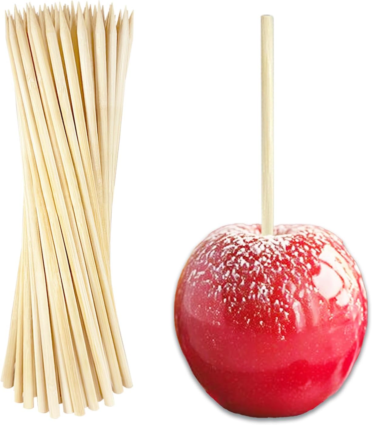 Amazon.com: 150 pcs Thick Candy Apple Sticks,Caramel Apple Sticks,5.5 ...